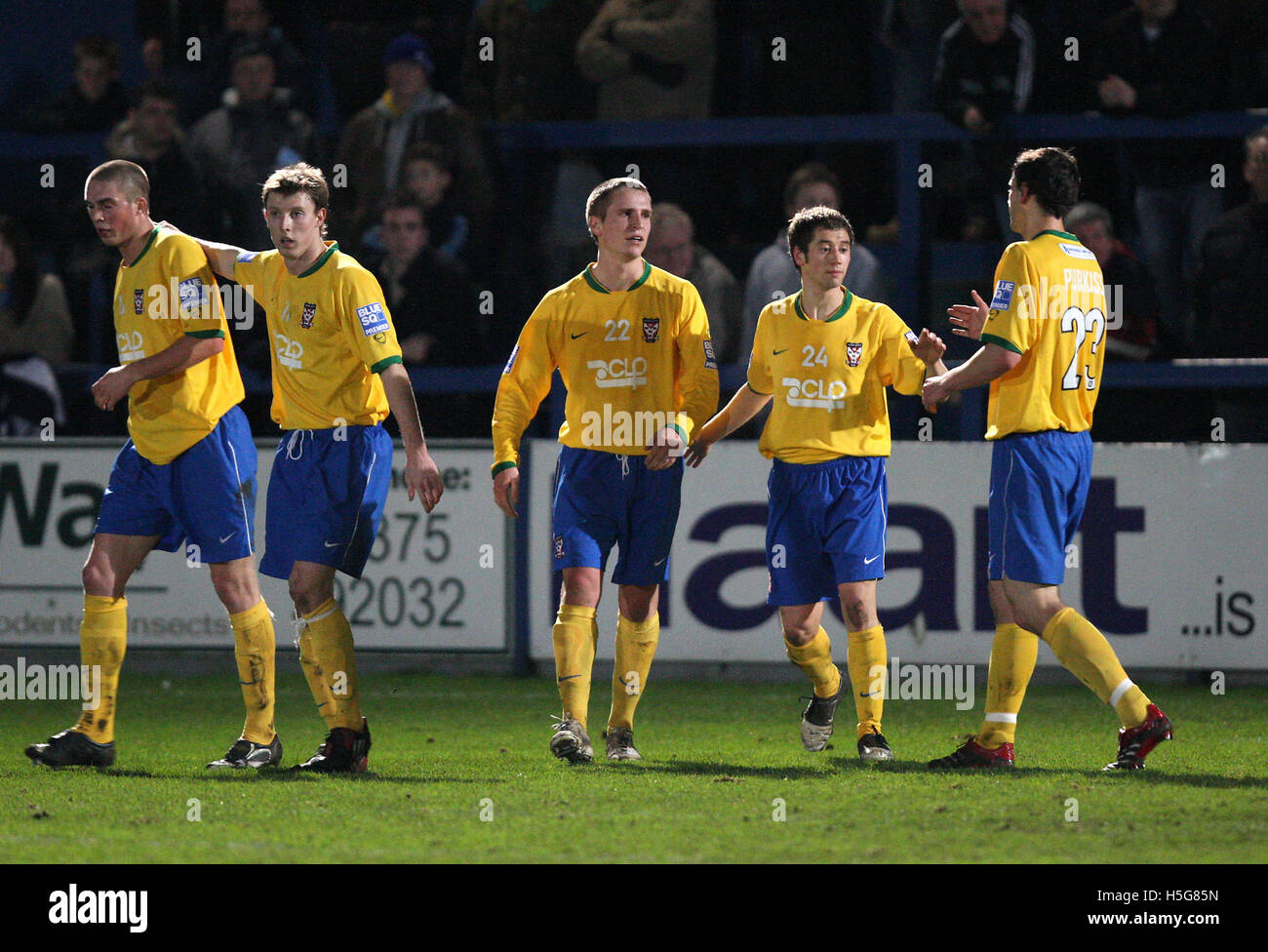 York celebrate 1-0 scored by Nicky Wroe (22) - Grays Athletic vs York ...