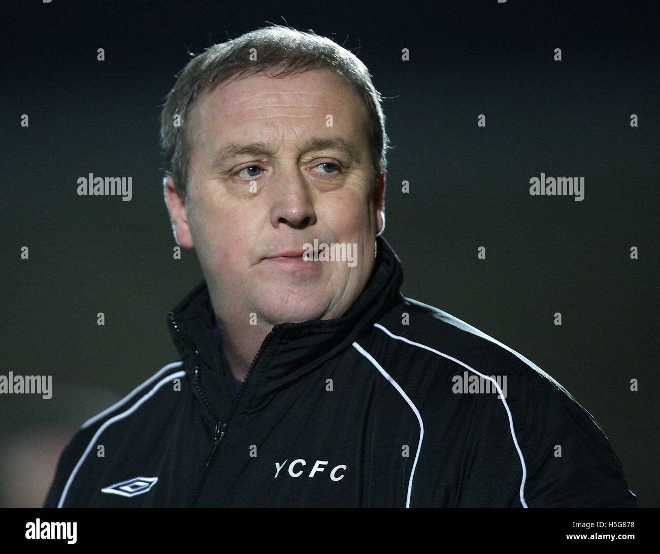 York City manager Colin Walker - Grays Athletic vs York City - FA ...
