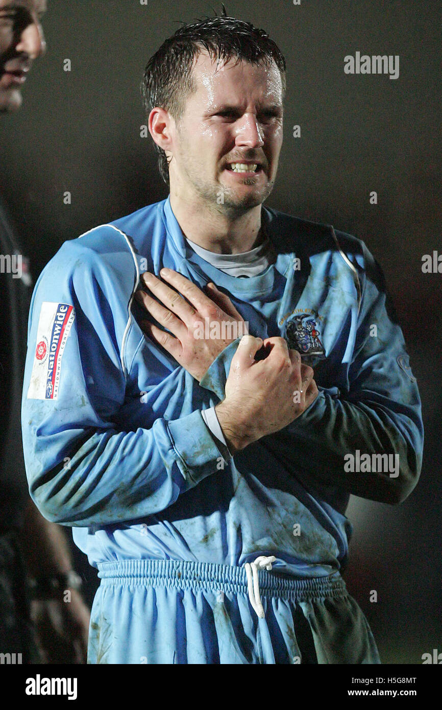 Lee Boylan (Grays Athletic Football Club) leaves the pitch injured ...