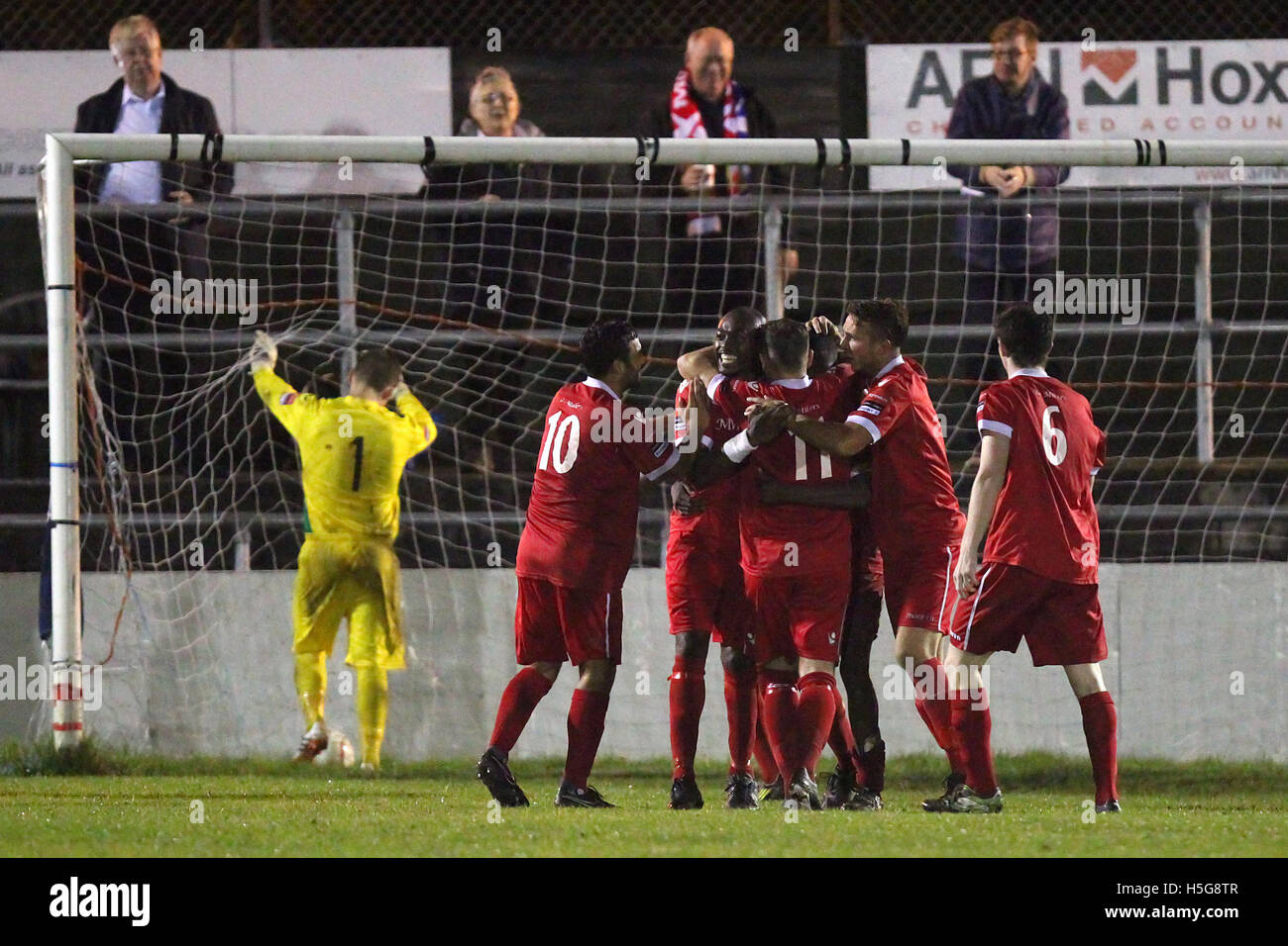 Junior Ogeji-Uzokwe is congratulated on scoring the equalising goal for ...