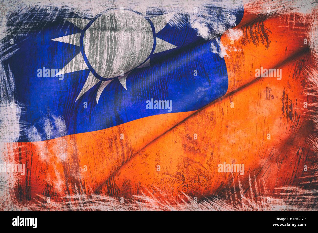Old taiwan flag hi-res stock photography and images - Alamy