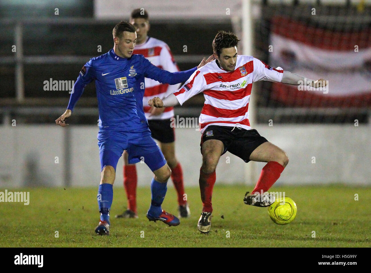 Ben Bradbury of Redbridge and Josh Casey of Kingstonian - Redbridge vs ...