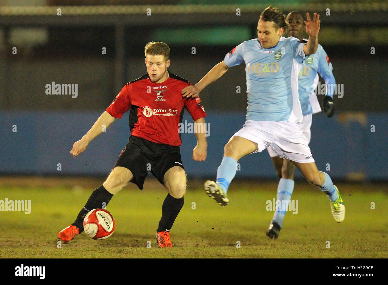 Billy Hendy of Redbridge and Jack Hopkins of Thamesmead - Redbridge vs ...