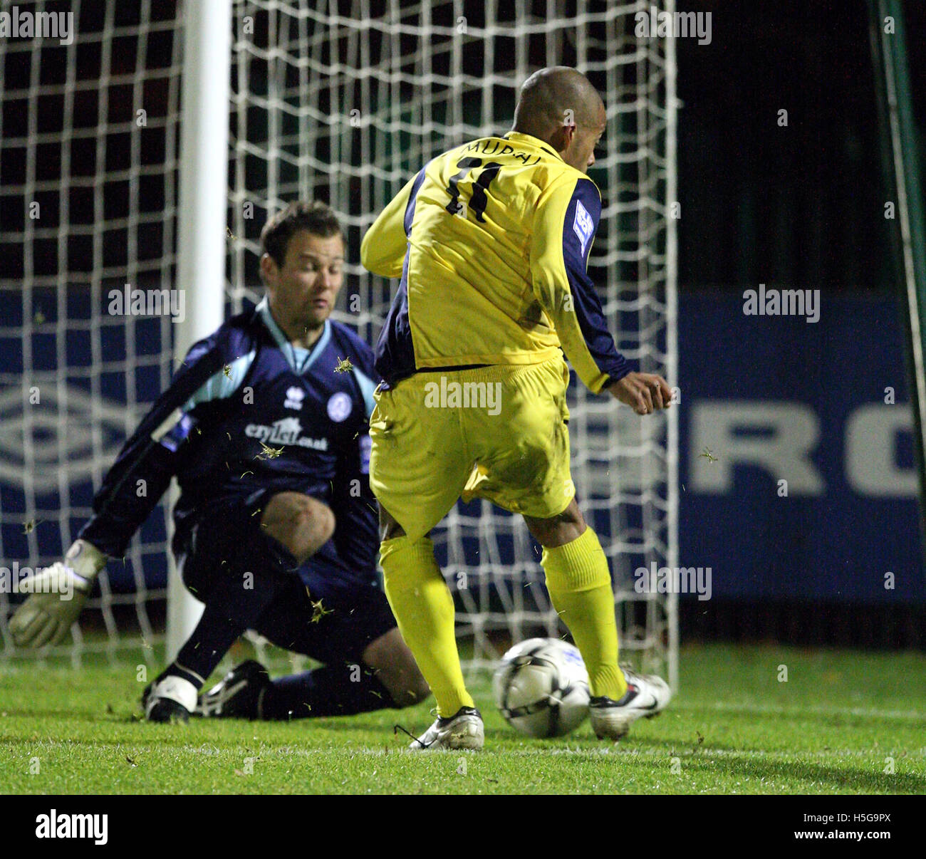 Karl Murray of Grays is denied a goal by Nikki Bull - Aldershot Town vs ...