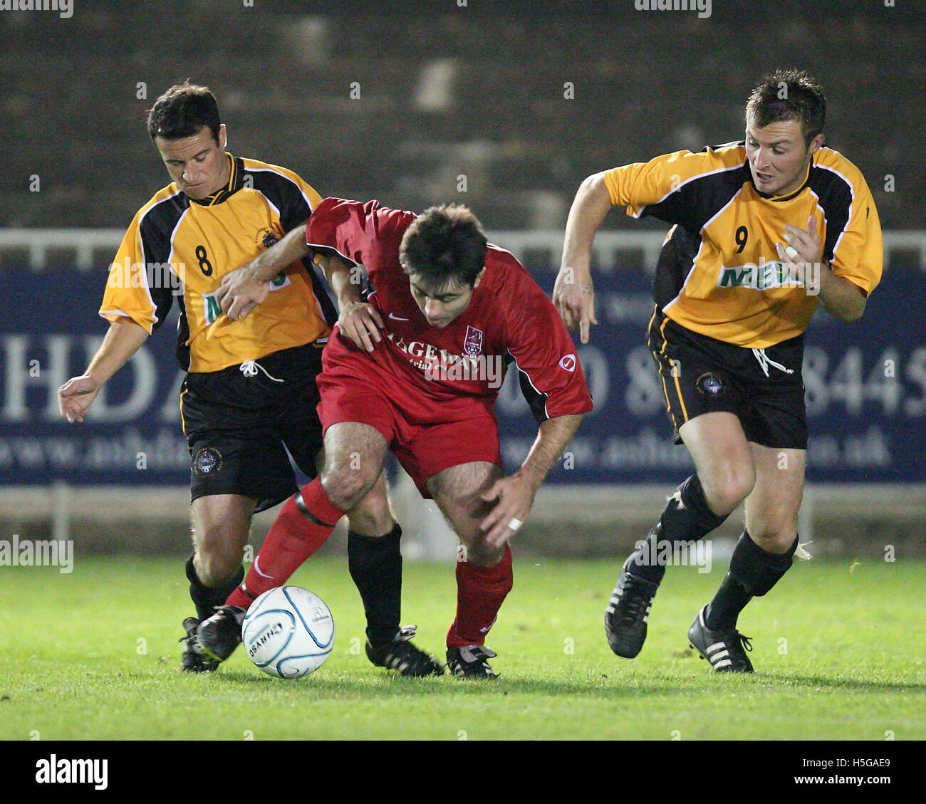 Leli Bajada of East Thurrock is brought down by Jamie Kempster (left ...
