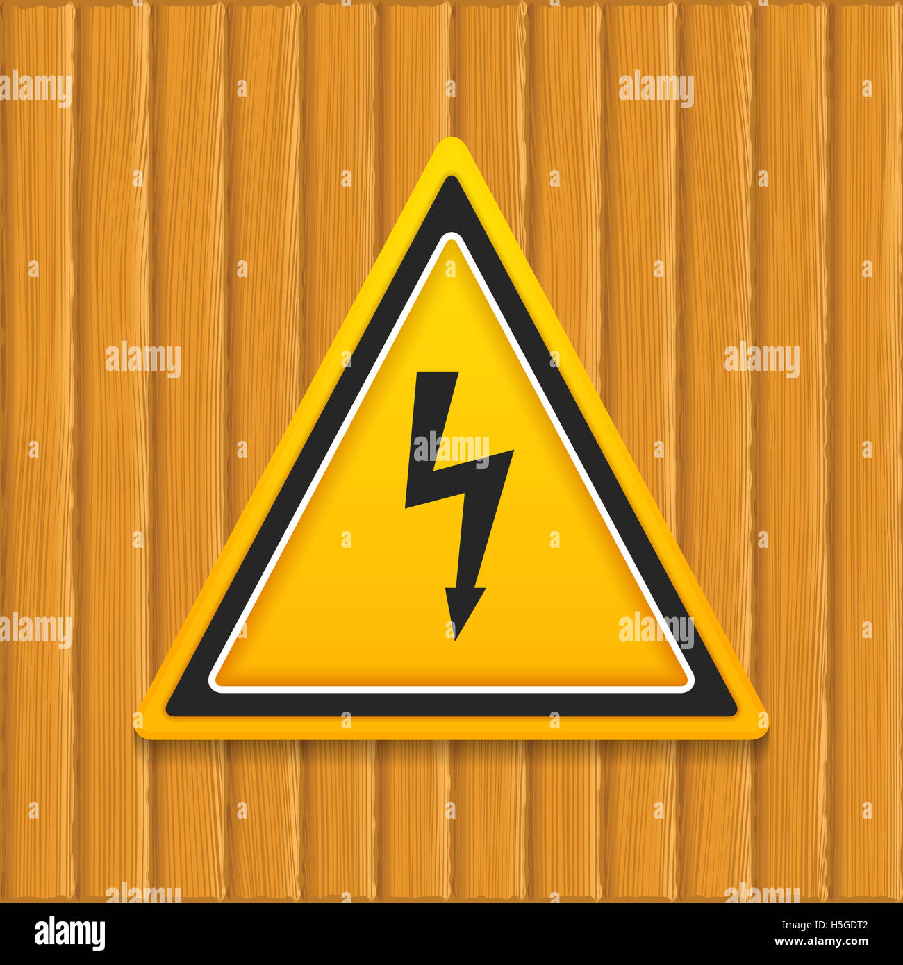 High voltage triangle warning sign hi-res stock photography and images ...