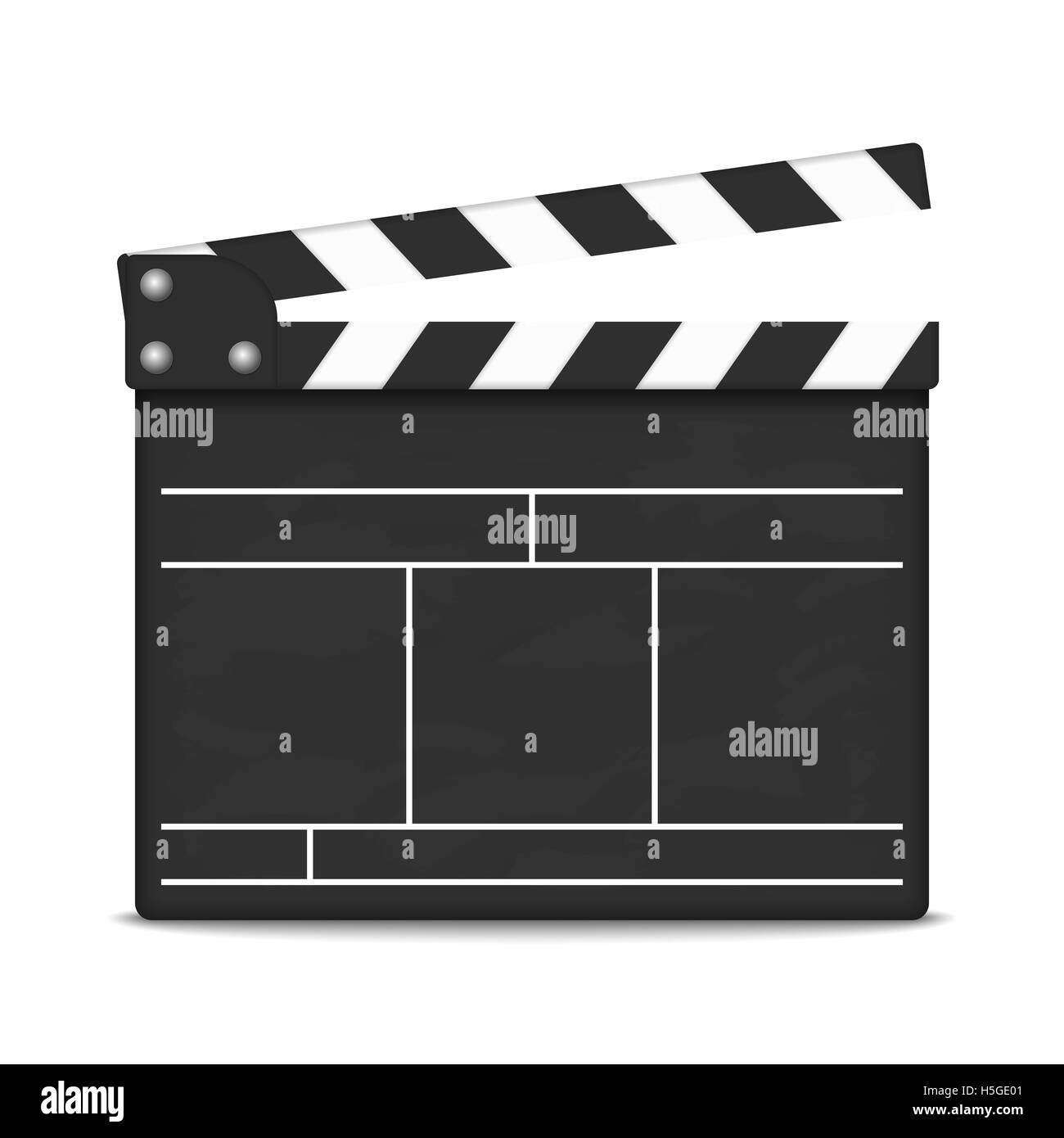 Clapper board on white background Stock Photo - Alamy