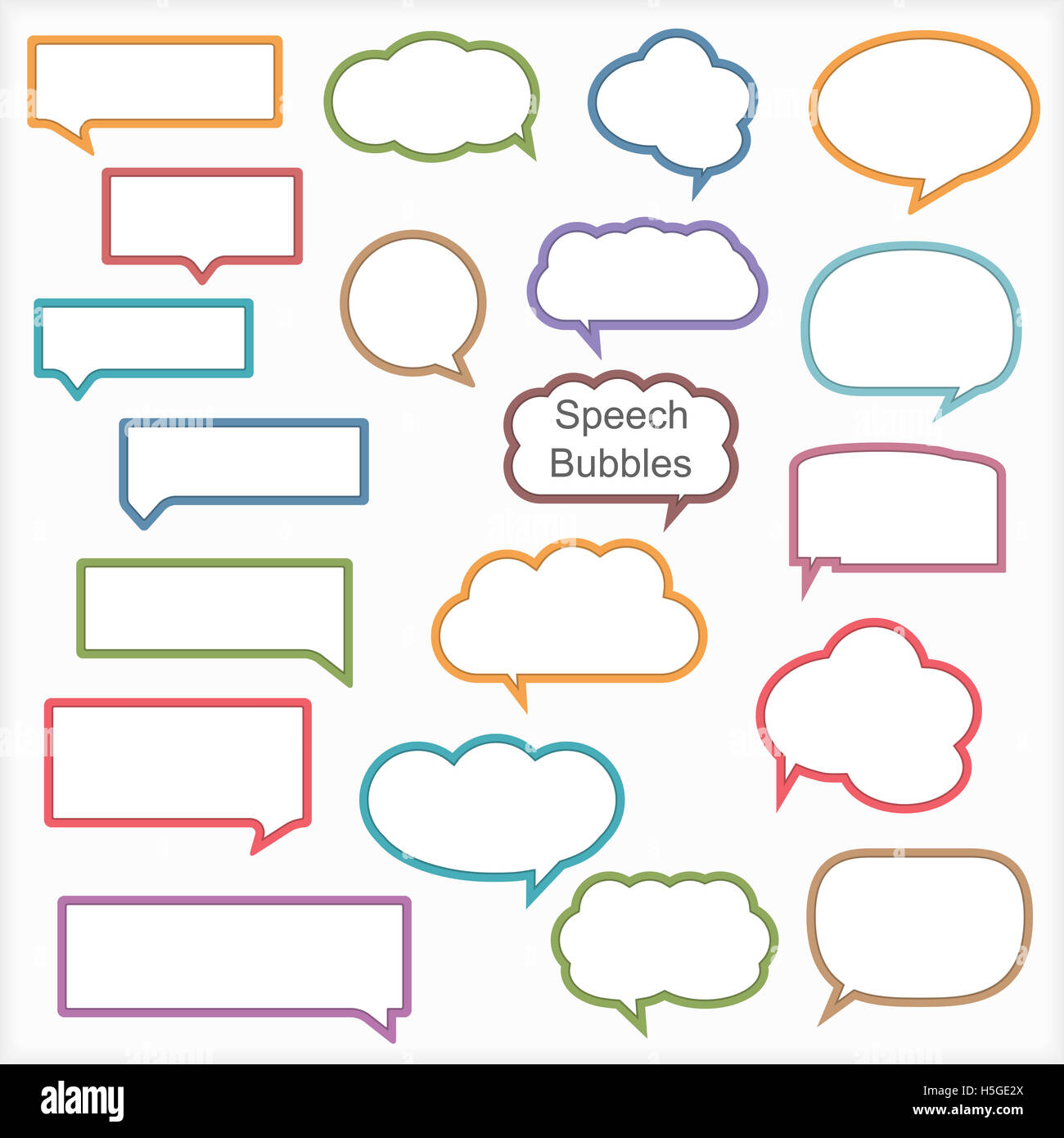 Set of different speech bubbles Stock Photo - Alamy