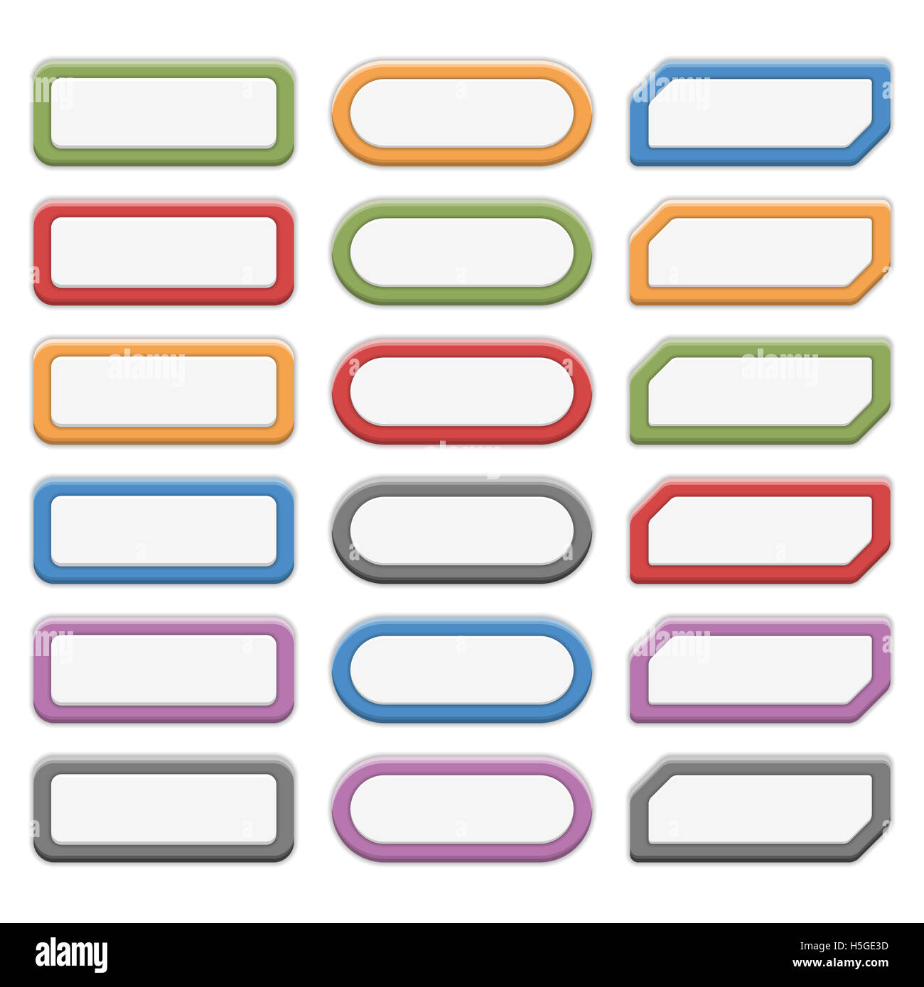 Modern ui buttons three Cut Out Stock Images & Pictures - Alamy