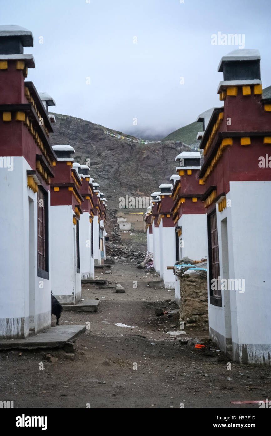 Tibetan homes in a Darchen village which is a starting point for the ...