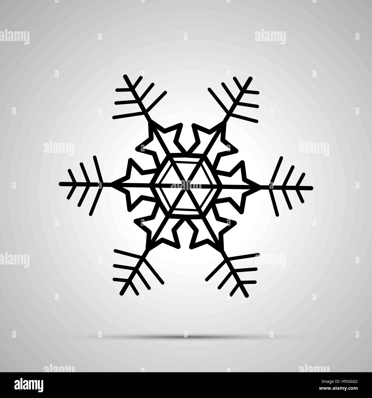 Simple black snowflake icon Stock Vector Image & Art - Alamy
