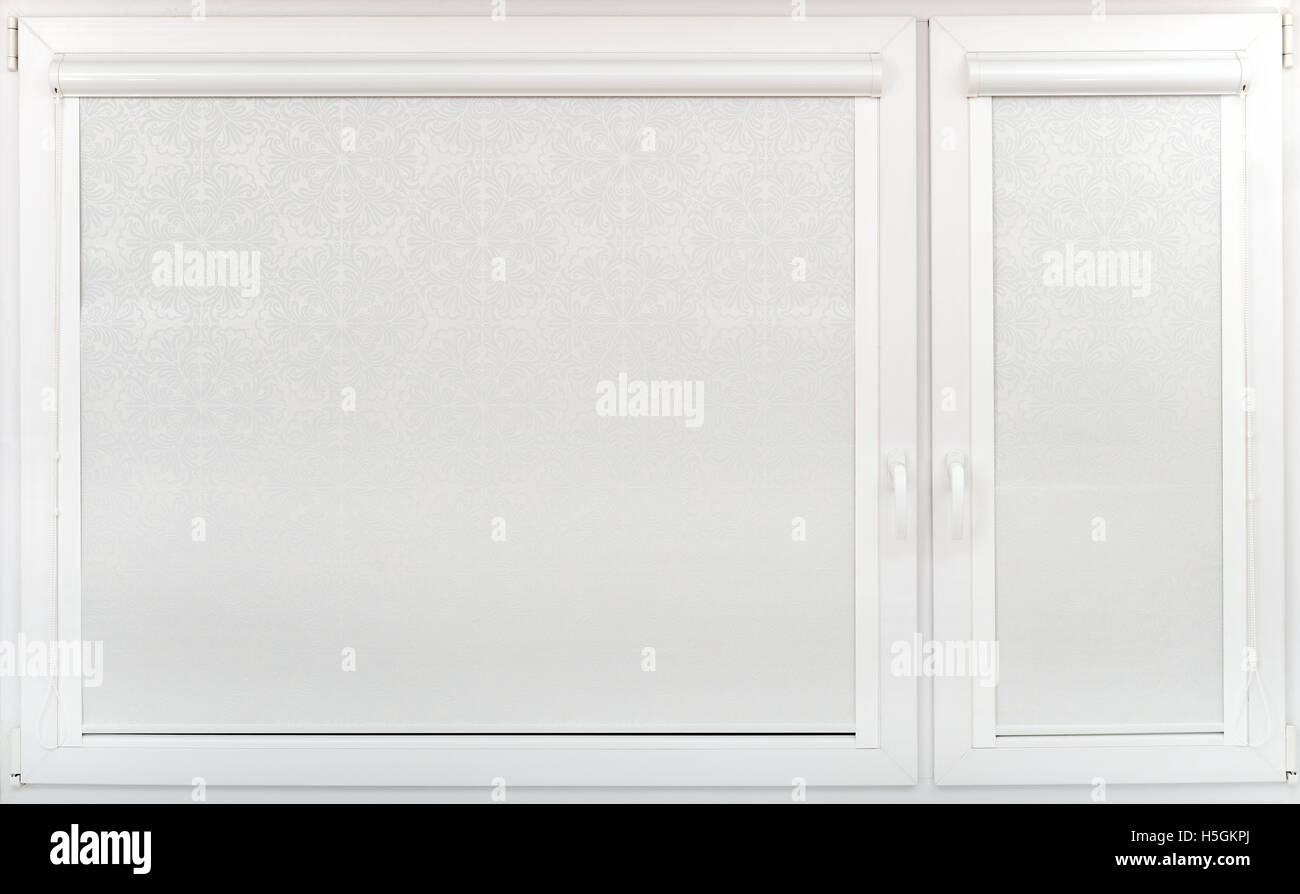 Cassette roller blinds on the windows Stock Photo - Alamy