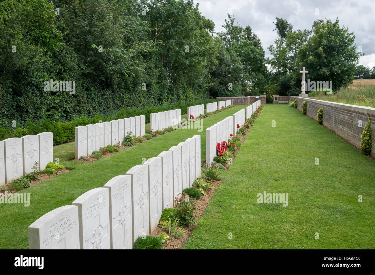 A general view of Devonshire Cemetery, Mametz, France, with the Cross ...
