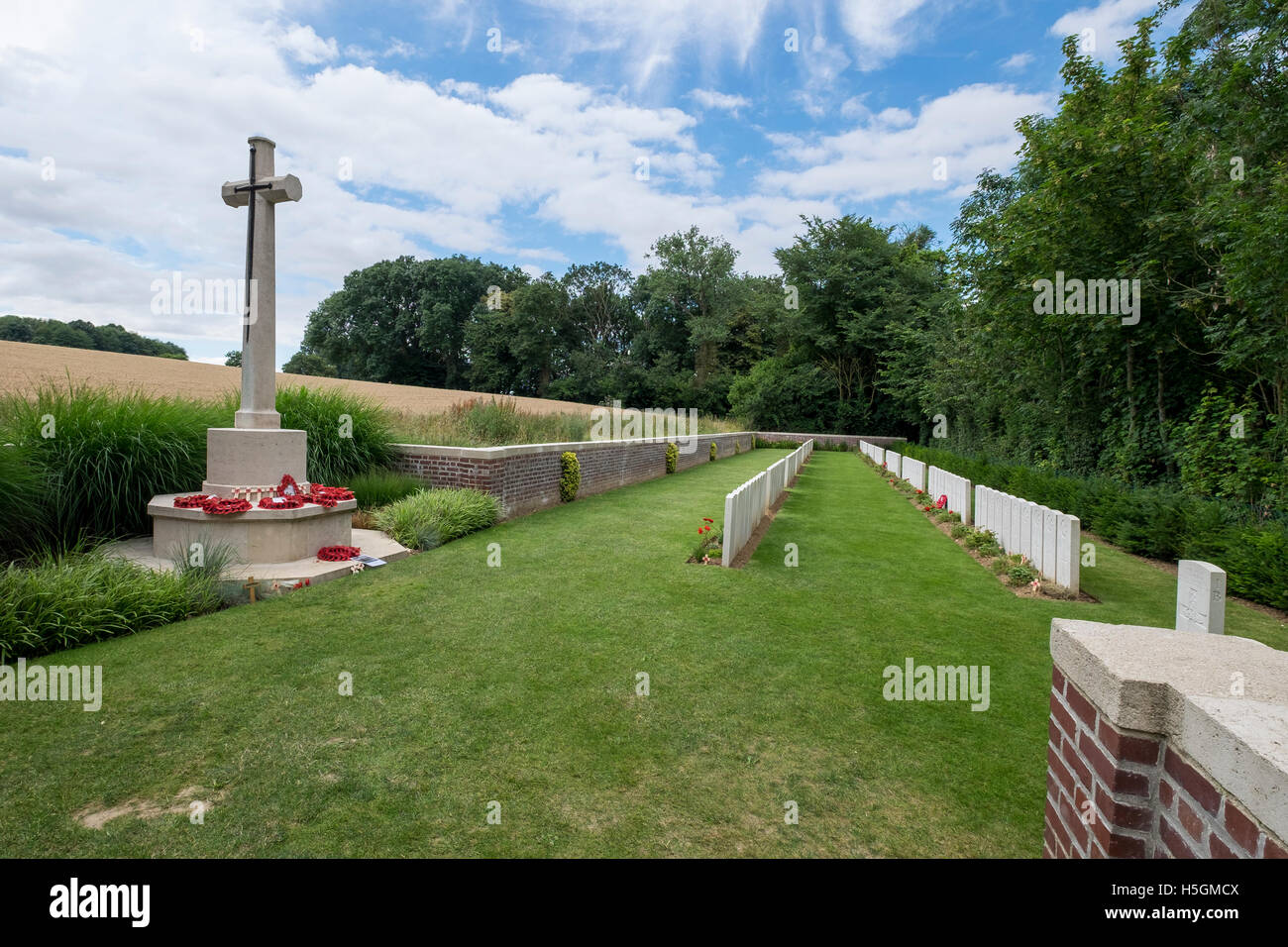 A general view of Devonshire Cemetery, Mametz, France. with the Cross ...