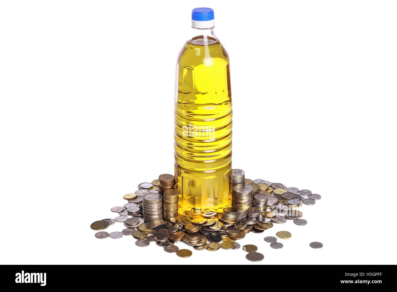 Stacked coins cooking oil isolated hi-res stock photography and images ...