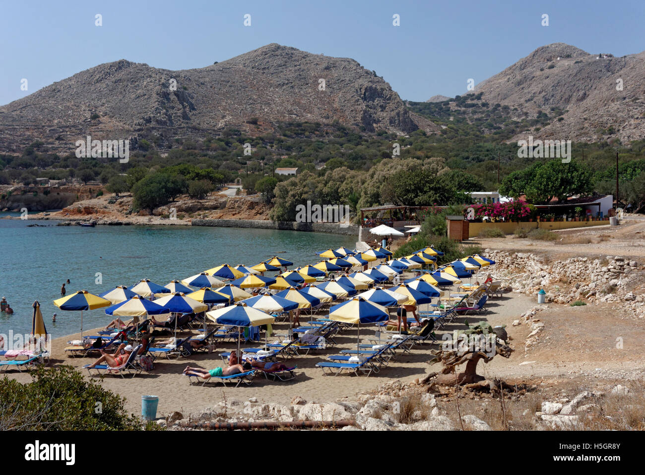 Pondamos or Pontamos Beach, Chalki Island near Rhodes, Dodecanese ...