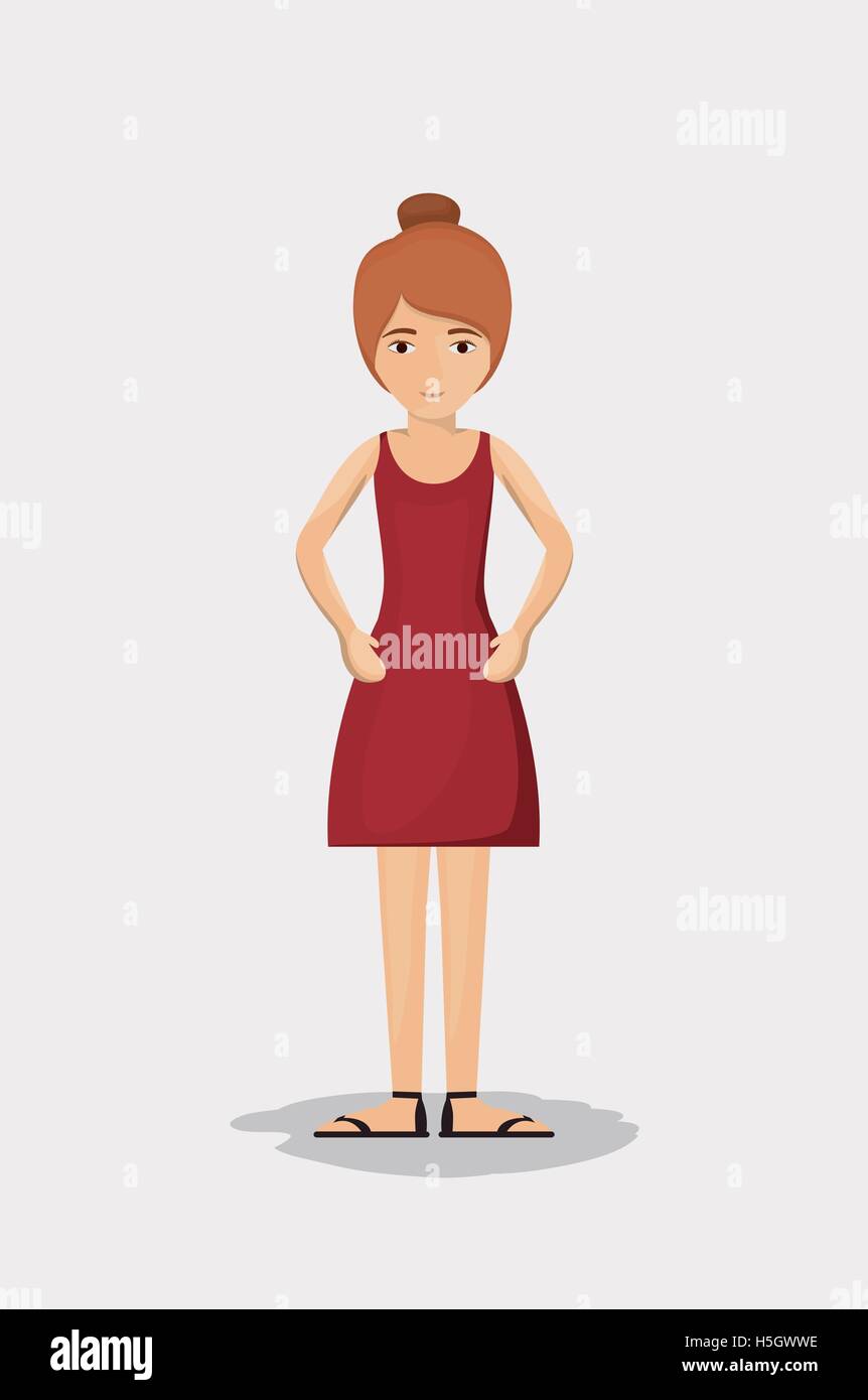 Colorful woman cartoon design Stock Vector Image & Art - Alamy