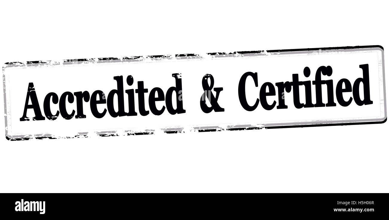 Accredited stamp rectangular sign hi-res stock photography and images ...