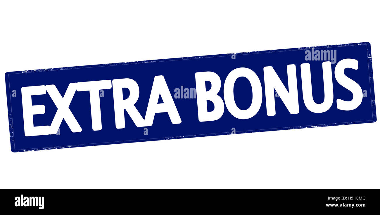 Rubber stamp with text extra bonus inside, vector illustration Stock ...