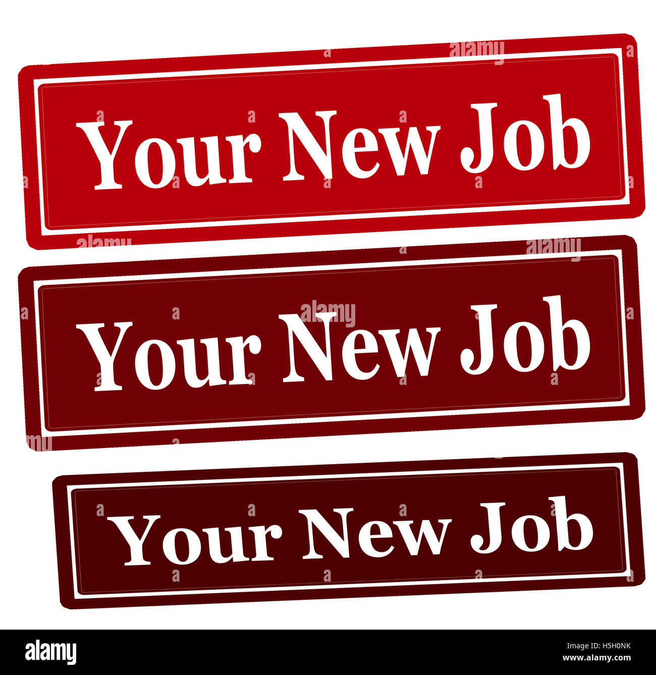 Rubber stamp with text your new job inside, vector illustration Stock ...