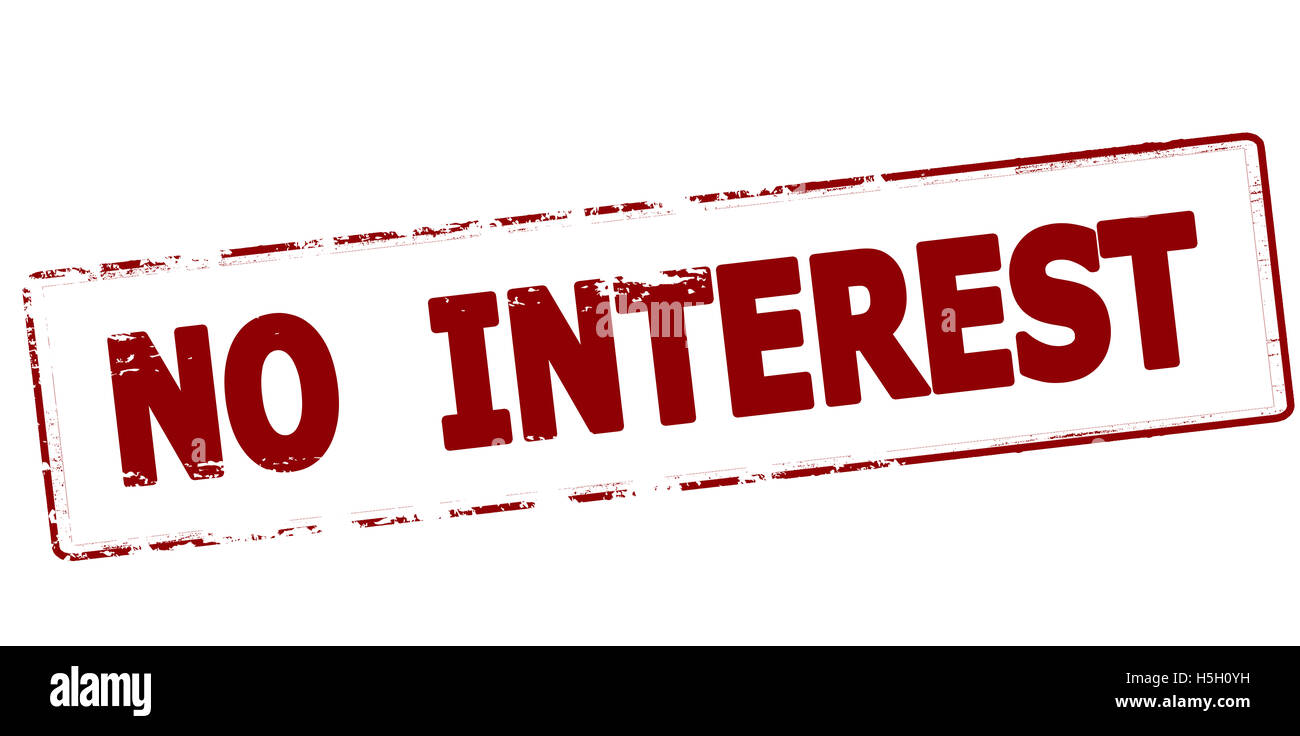 Rubber stamp with text no interest inside, vector illustration Stock ...