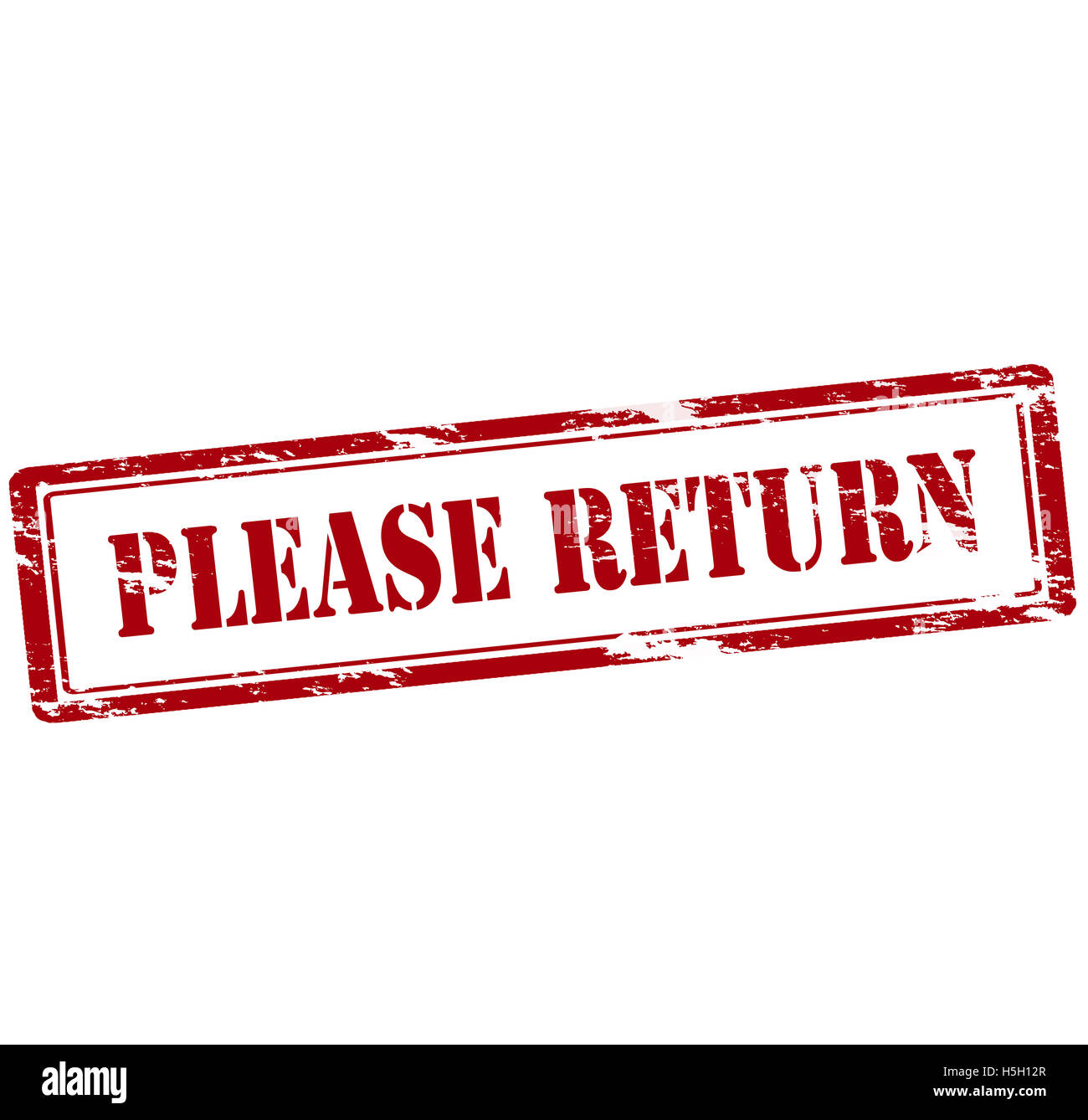 Rubber stamp with text please return inside, vector illustration Stock ...