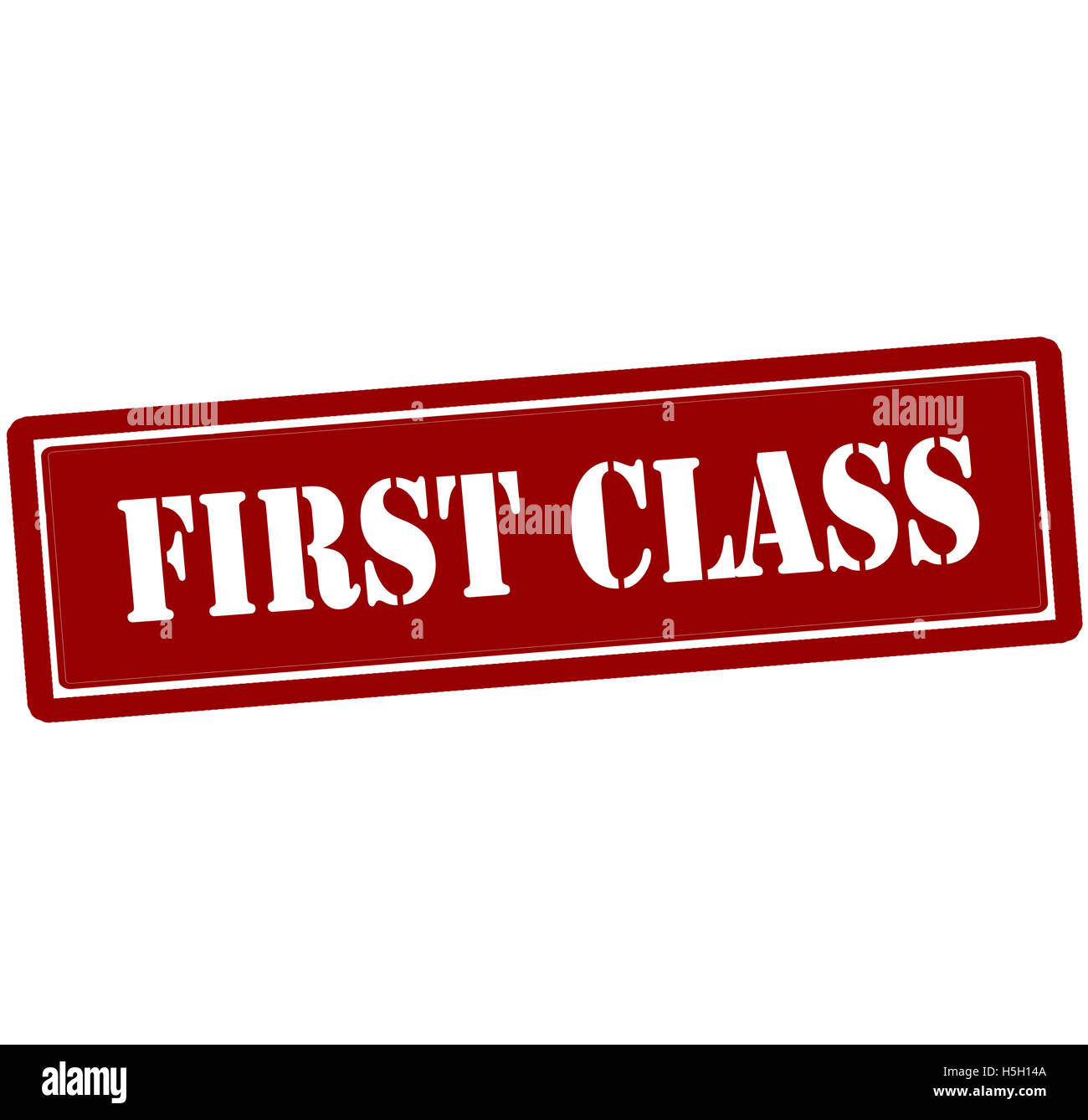 Rubber stamp with text first class inside, vector illustration Stock ...