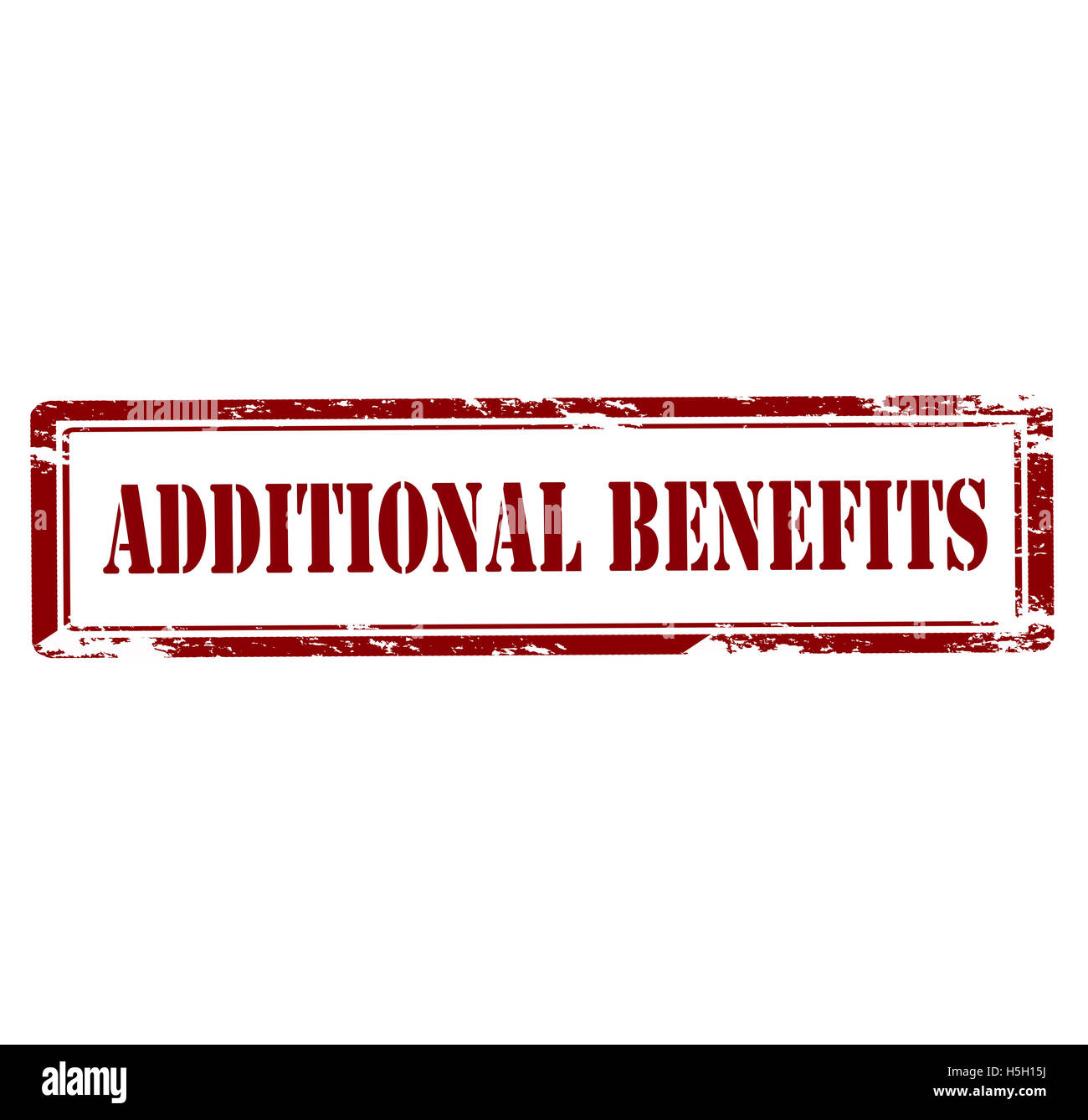 Rubber stamp with text additional benefits inside, vector illustration ...