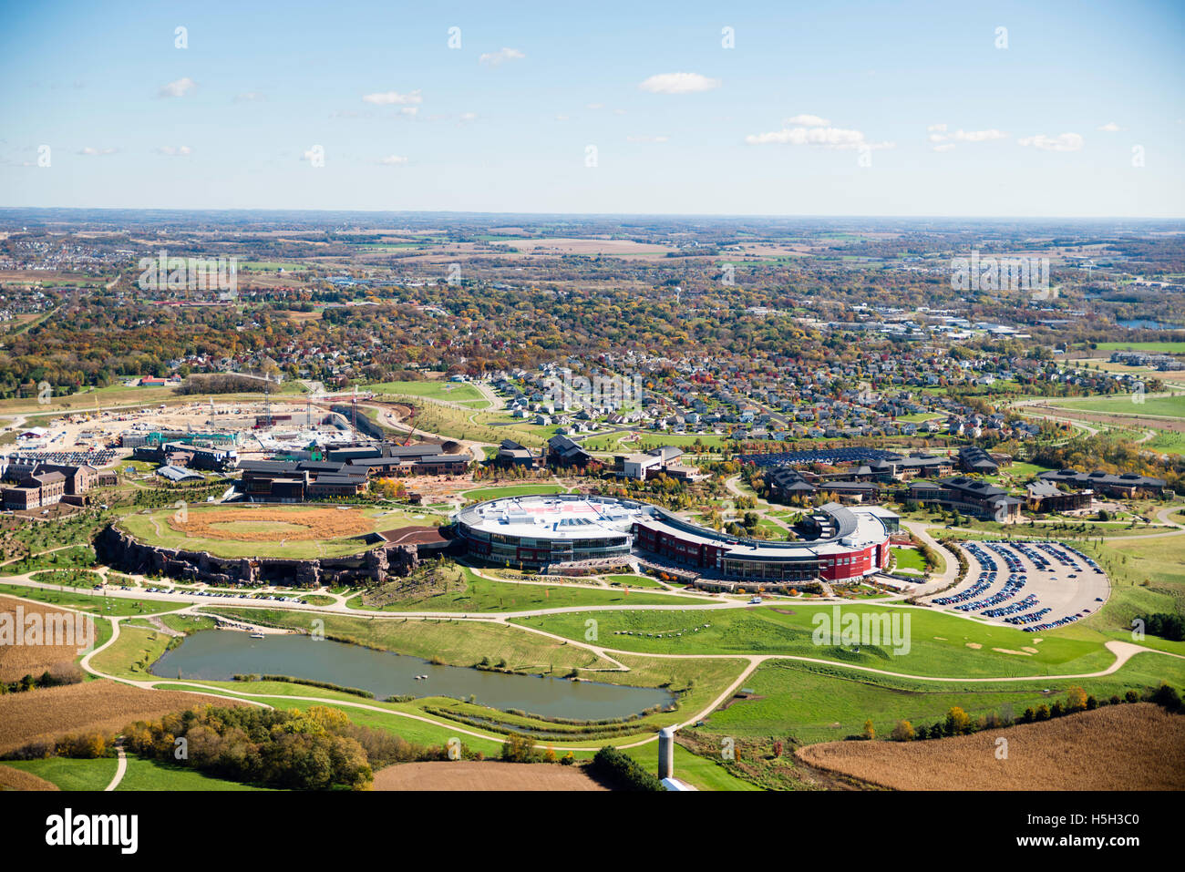 Aerial view of Epic Systems, the electronic health records business, on ...