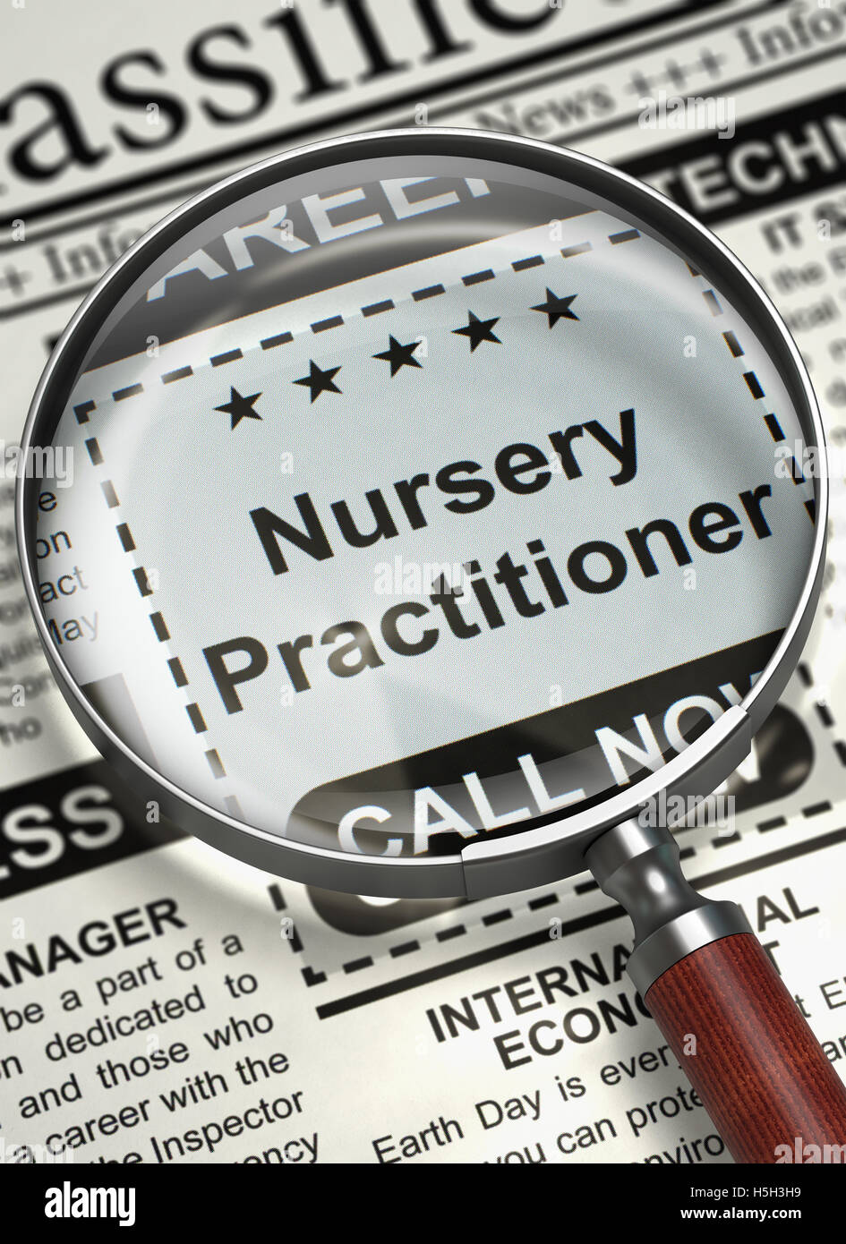 Nursery Practitioner Wanted. 3D Stock Photo - Alamy