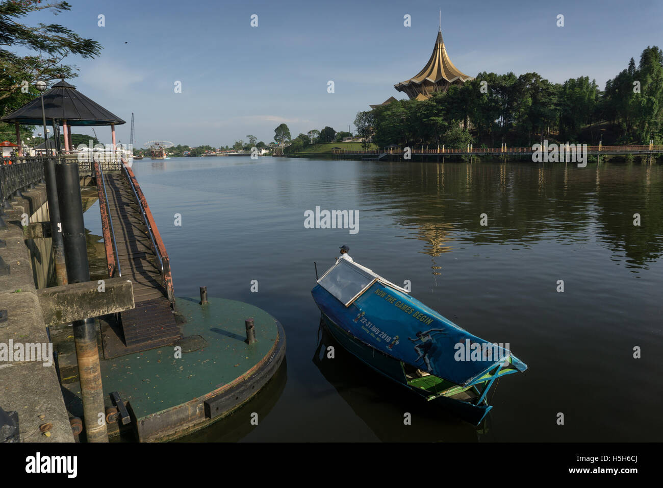 Kuching Waterfront in Sarawak, Malaysia Stock Photo - Alamy