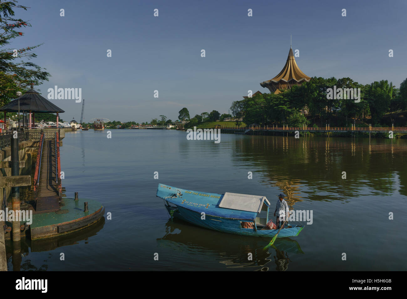 Kuching Waterfront in Sarawak, Malaysia Stock Photo - Alamy