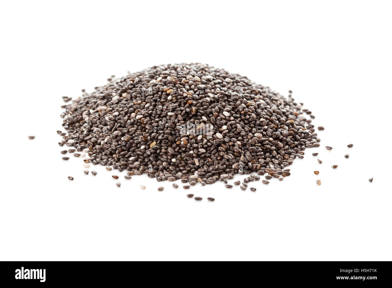 Heap of Chia seeds isolated on white background Stock Photo - Alamy