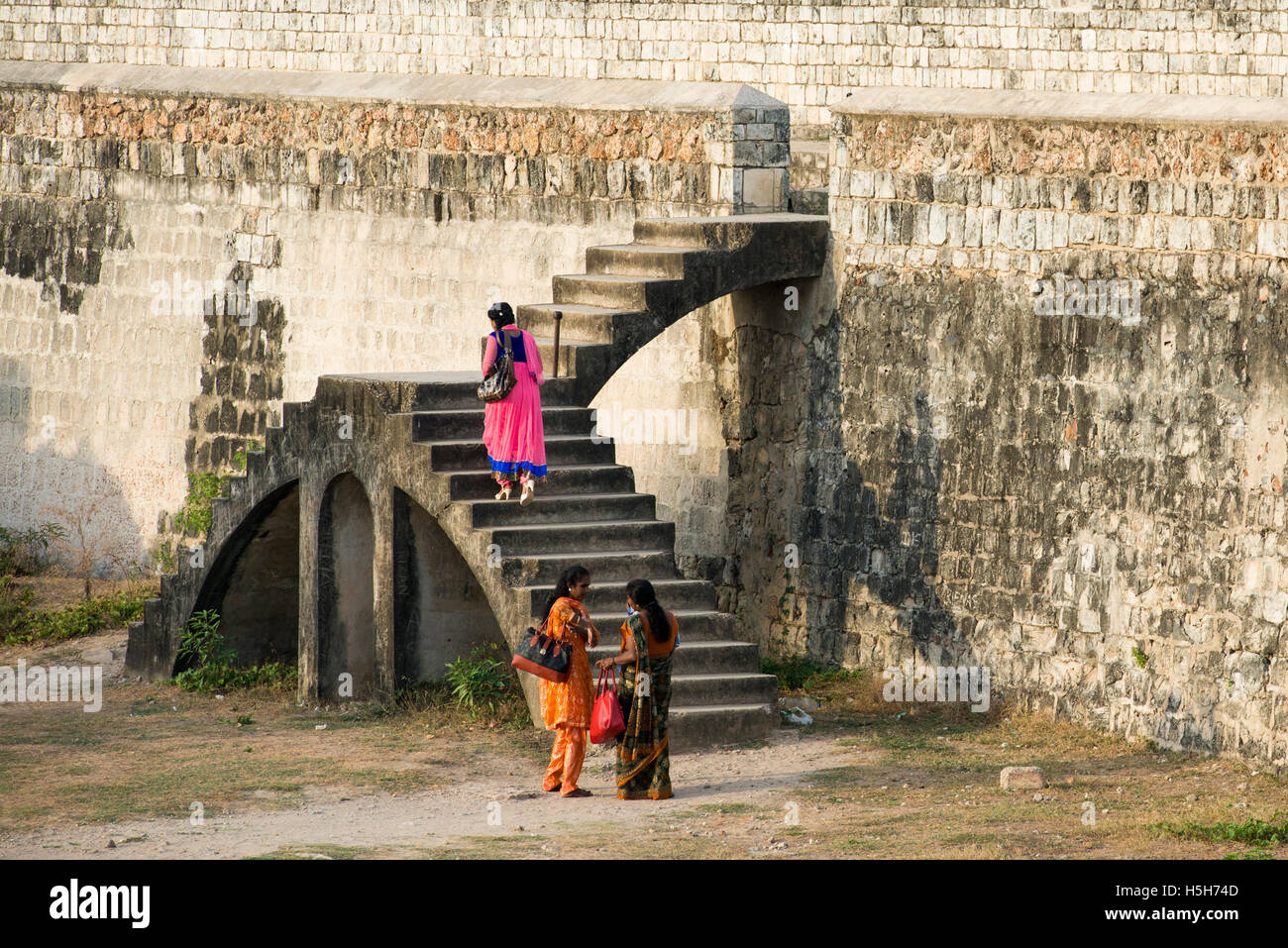 Jaffna Fort, built by the Portuguese in 1618, Jaffna, Sri Lanka Stock ...