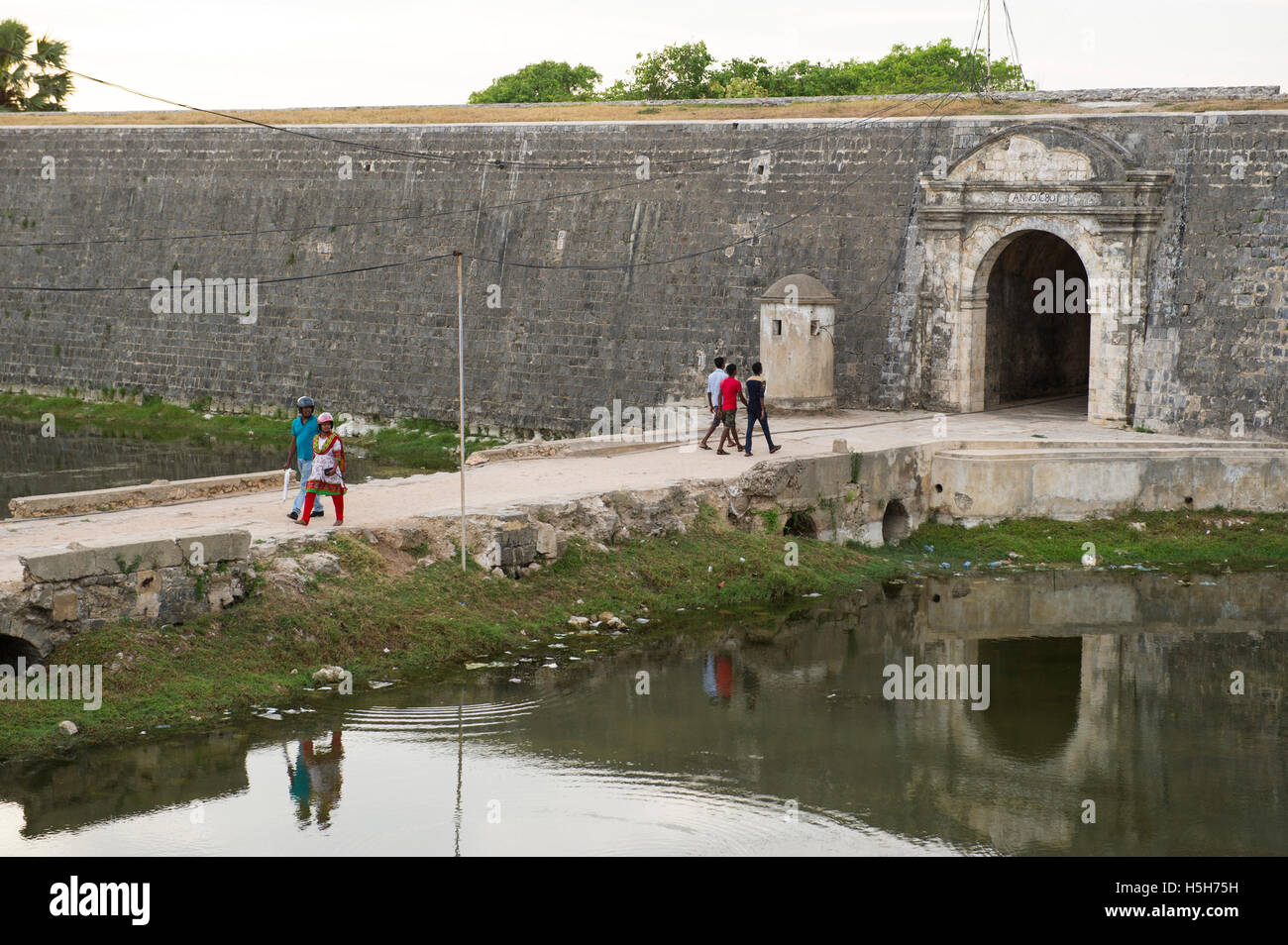 Jaffna Fort, built by the Portuguese in 1618, Jaffna, Sri Lanka Stock ...