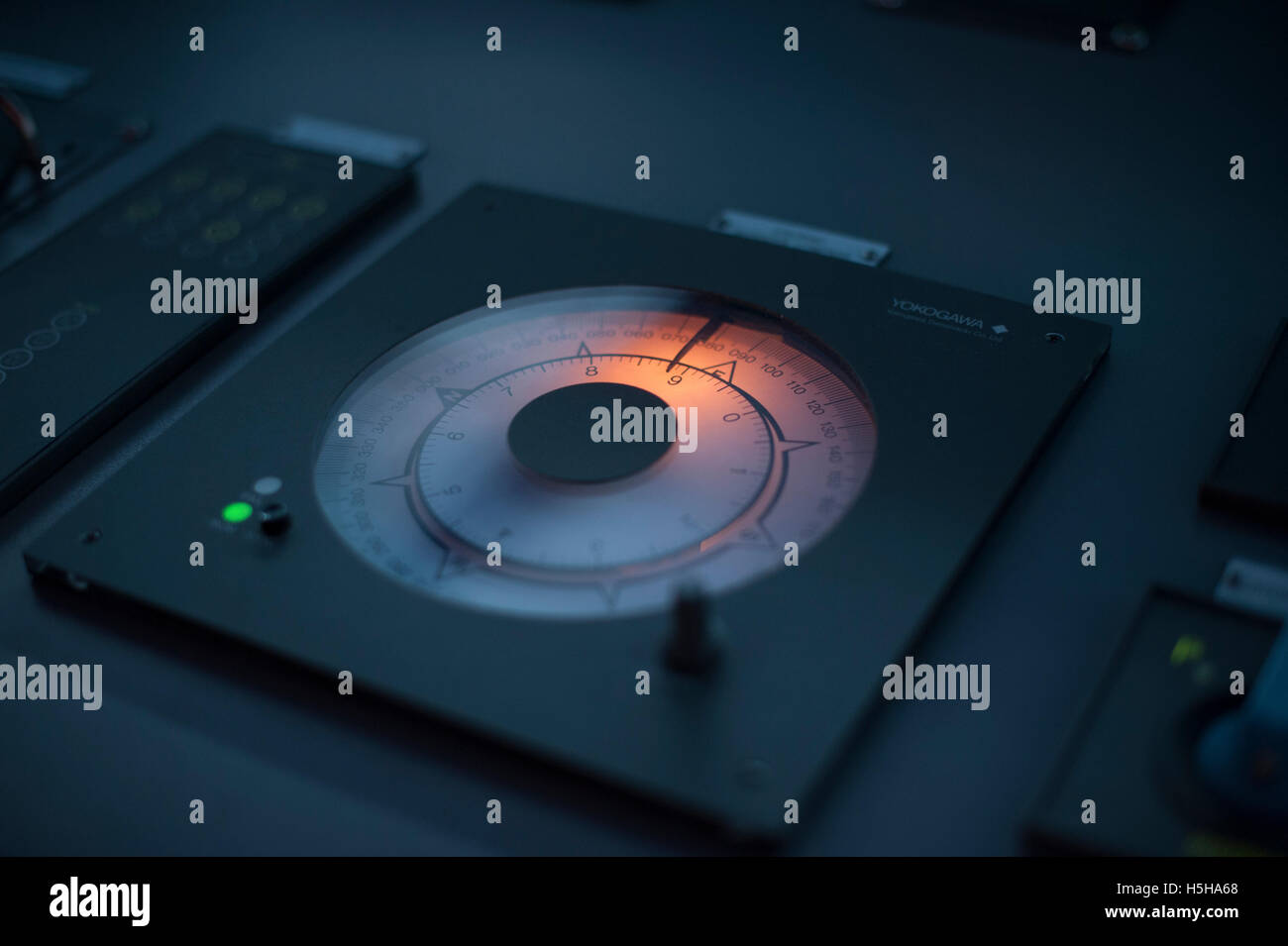 Ship's compass at night Stock Photo - Alamy