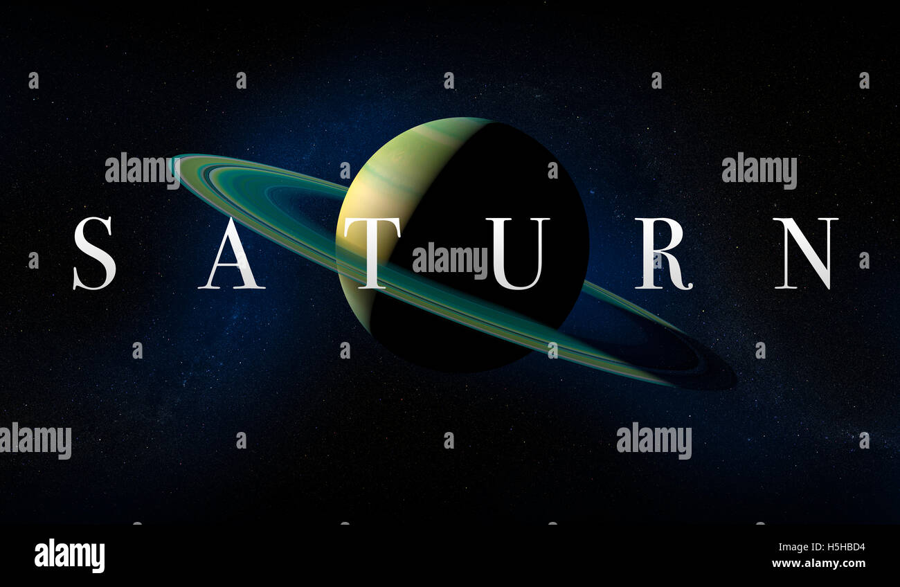 Saturn planet with rings. Space view. Element of this image are ...