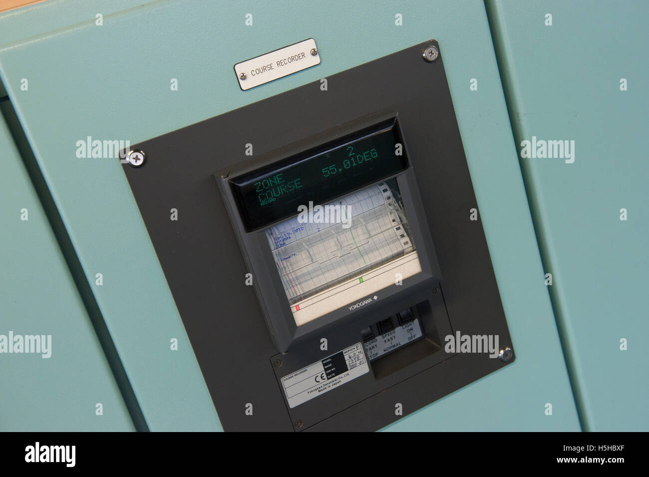 Ship's course recorder on bridge Stock Photo - Alamy