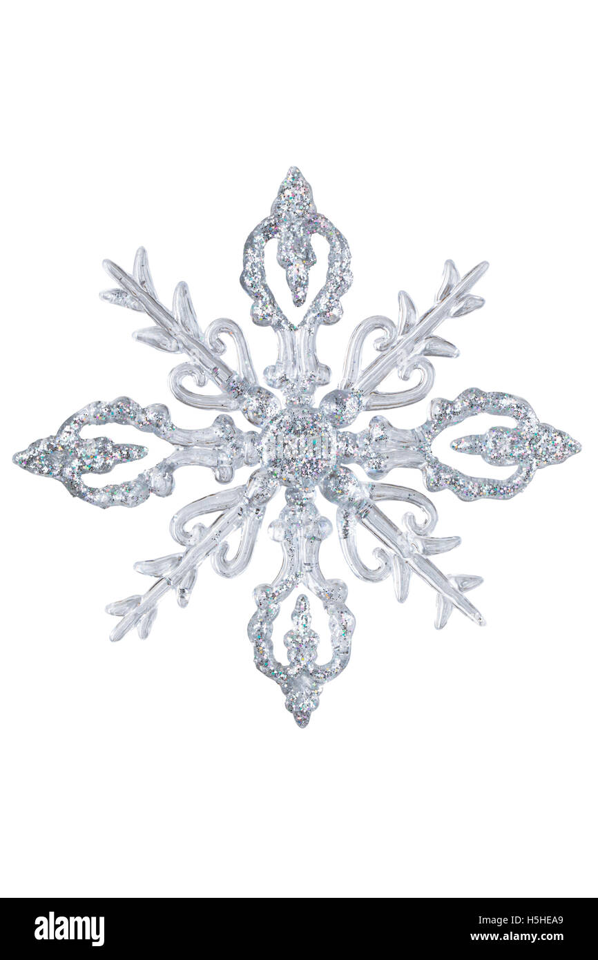 Winter transparent snowflake Stock Photo - Alamy