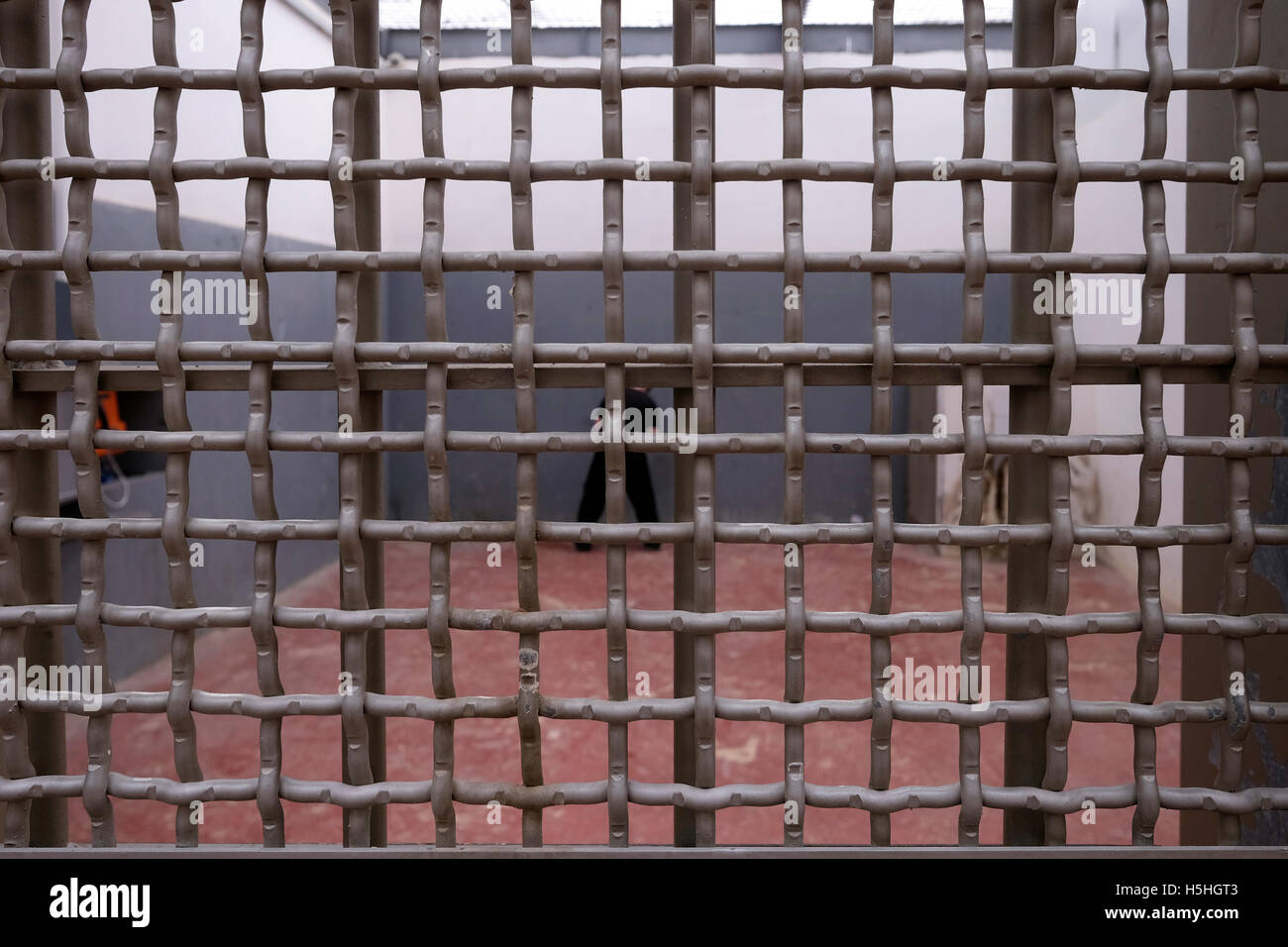 A courtyard of a prison Stock Photo - Alamy
