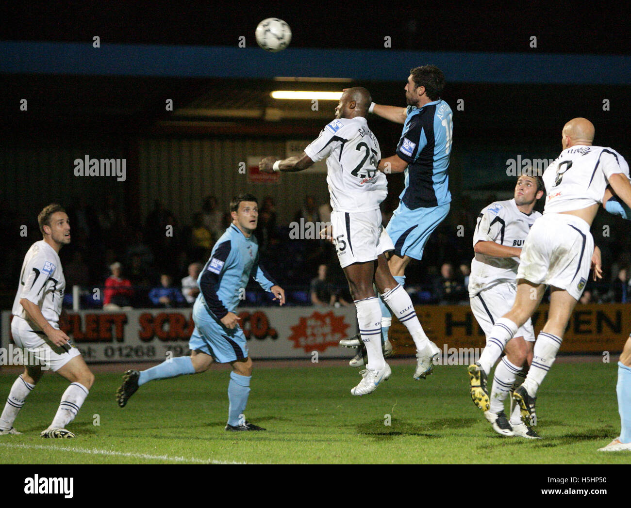 Jon Ashton goes close with a header for Grays - Grays Athletic vs ...