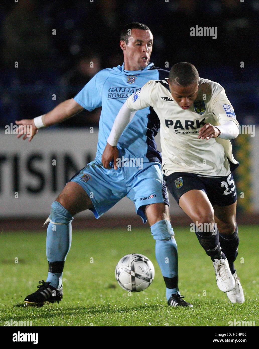 Jamie Stuart of Grays challenges Justin Roberts of Weymouth - Grays ...