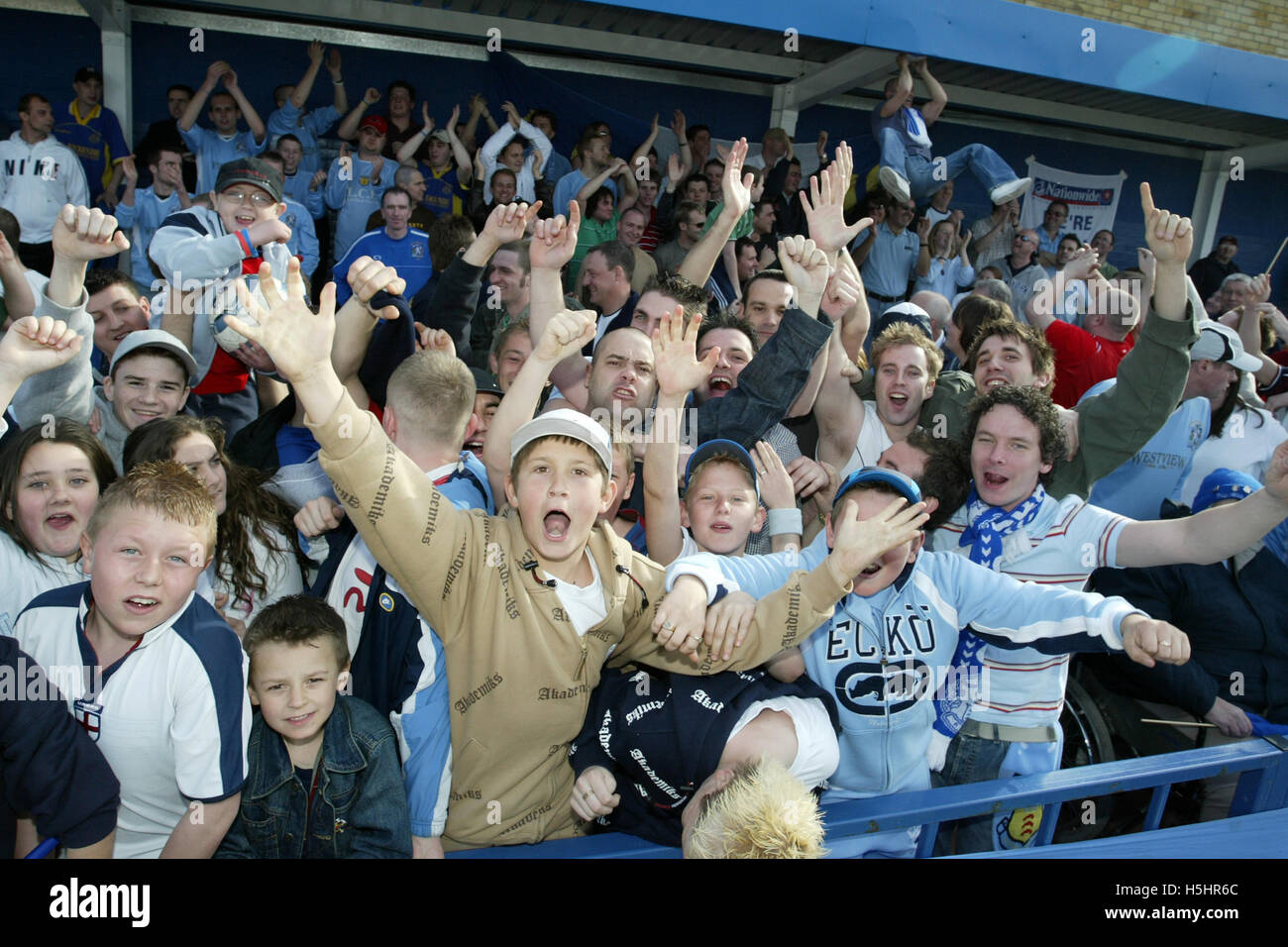 Grays Athletic Football Club Fans - 02/04/05 Stock Photo - Alamy