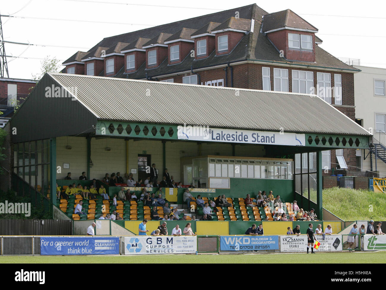 The main stand at Thurrock Football Club - Thurrock vs Sutton United ...