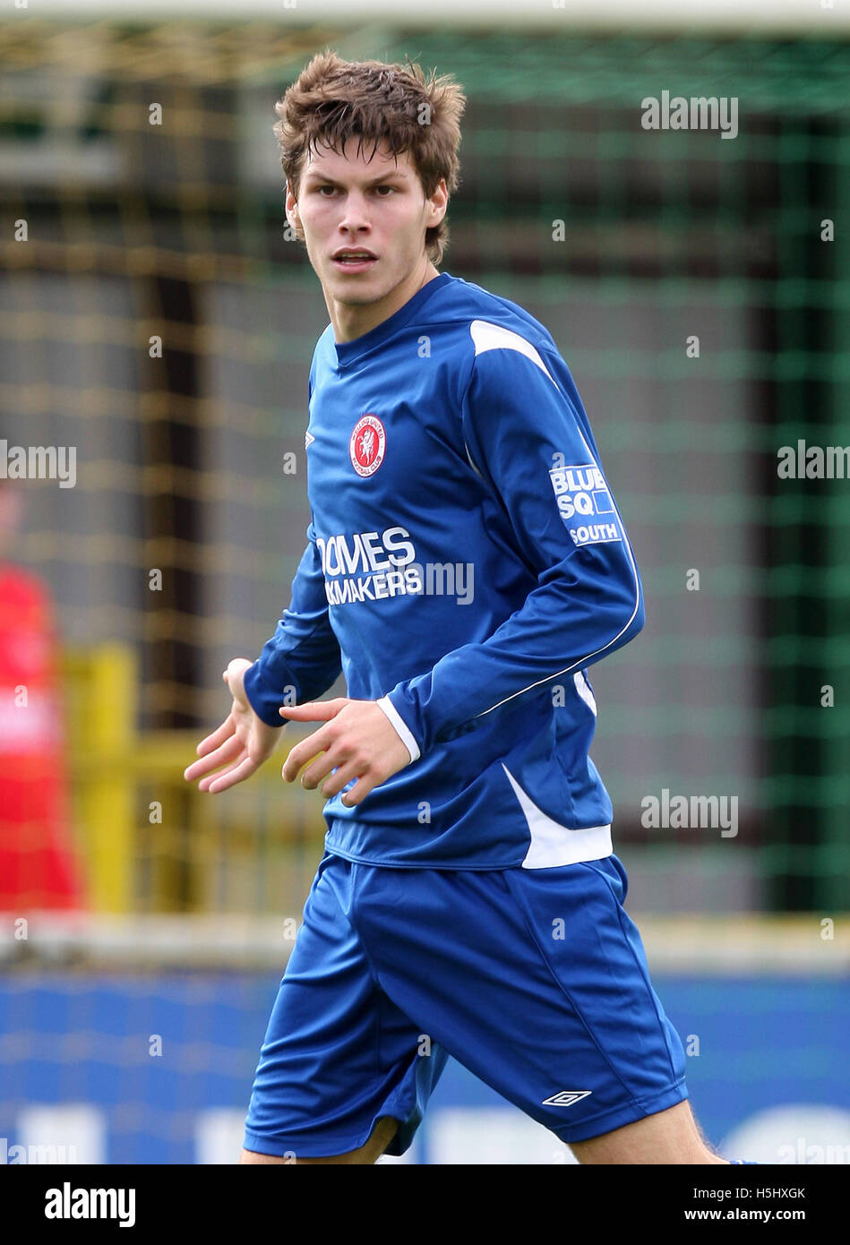 Charlie Sheringham of Welling - Thurrock vs Welling United - Blue ...