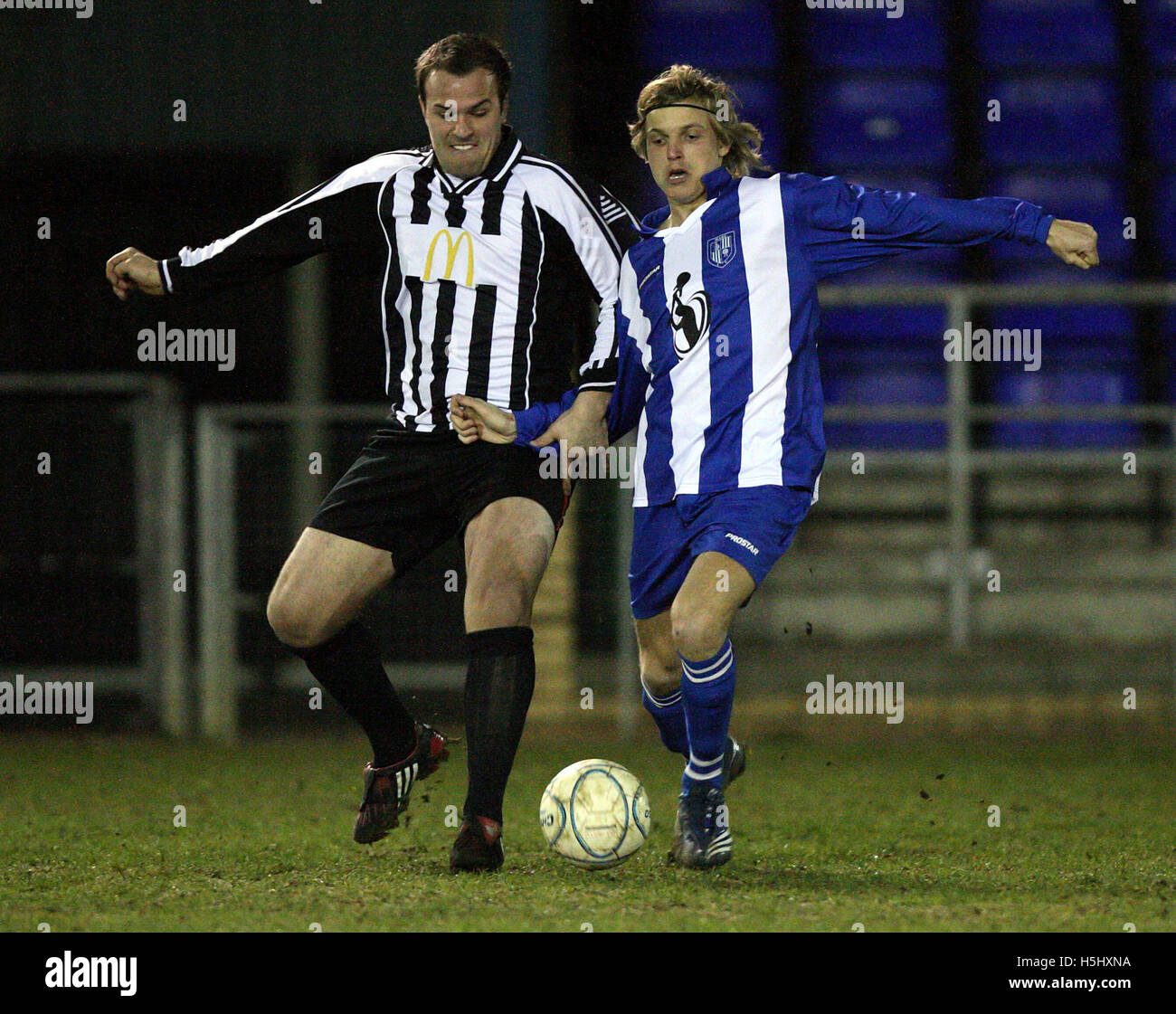 Jamie Gray of Tilbury (left) and Danny Spendlove of Ware - Ware vs ...