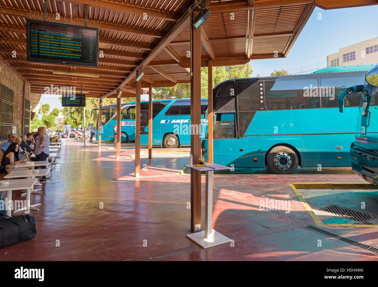 KTEL bus station, Heraklion, Crete, Greece Stock Photo - Alamy
