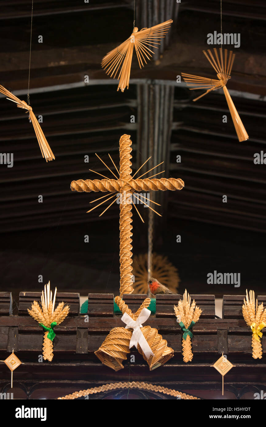 UK, England, Cheshire, Siddington, All Saints Church, Harvest Festival ...