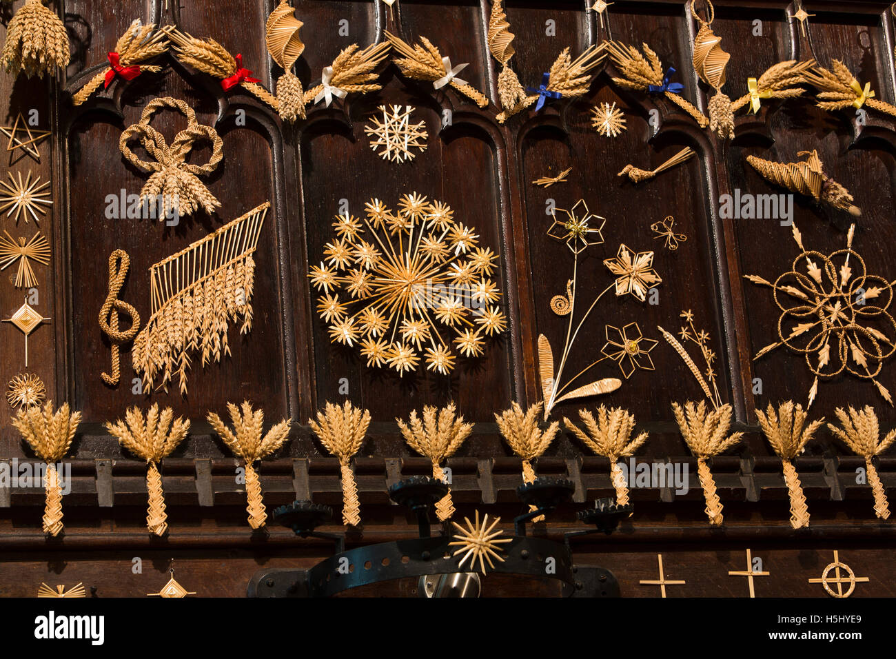 UK, England, Cheshire, Siddington, All Saints Church, Harvest Festival ...