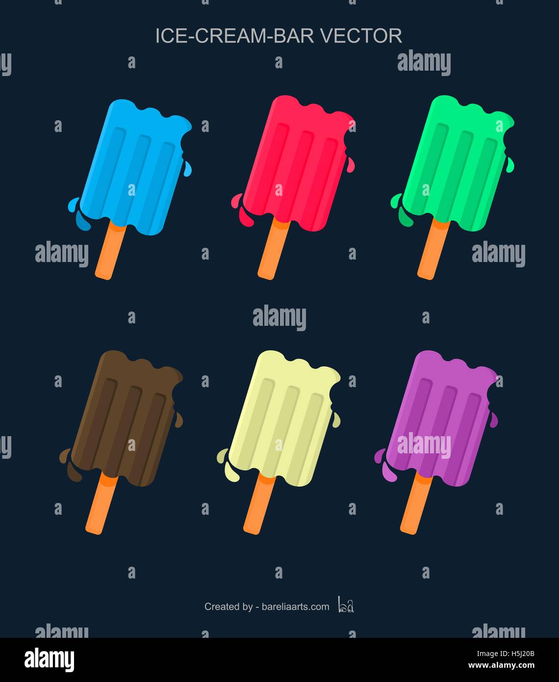 Ice cream bar vector Stock Vector Image & Art - Alamy